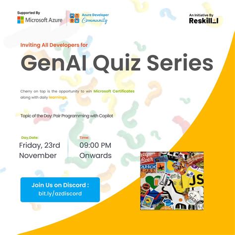 Join Genai Quiz Series Pair Programming With Copilot Azure Developer Community Posted On The