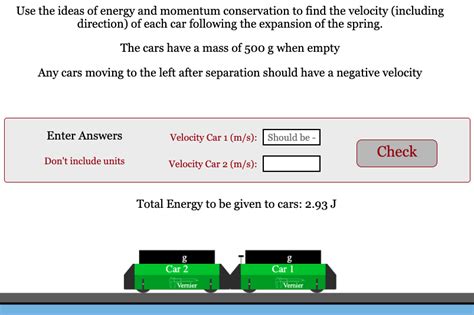 Energy And Momentum Conservation Level 1