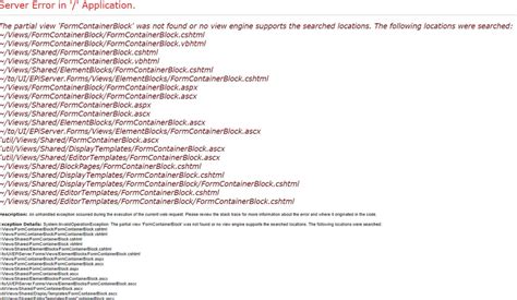 The Episerver Forms Is Looking For An Incorrect Path Support Help Center