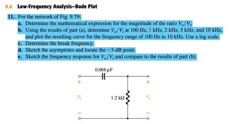 Solved Text Draw Only The Circuit On Multisim And Show Me The Graph 96 Low Frequency