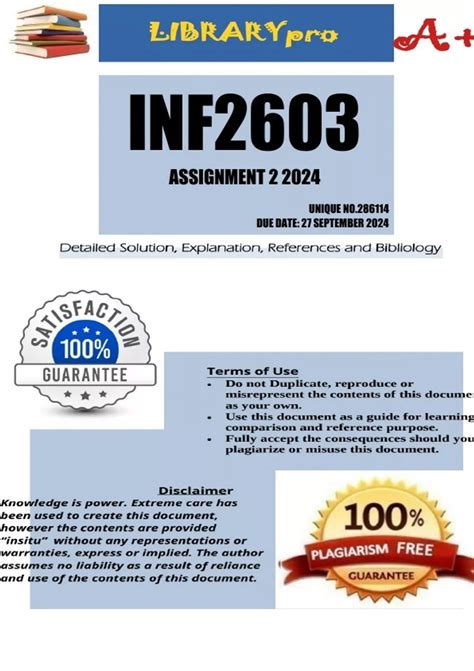 inf2603 assignment 2 complete answers 2024 286114 due 27