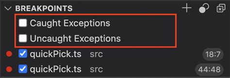 Stop On Exception Only For One Debugging Session · Issue 174127