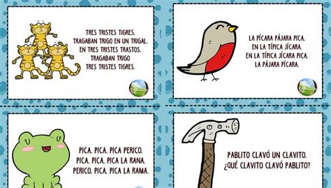 Fichas De Trabalenguas Para Niños En Pdf Gratuito Trabalenguas