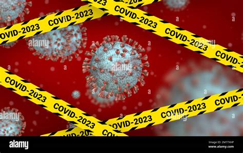 Covid In 2023 Illustration With Covid Background New Year Covid Alert