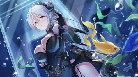 Deep One Kyomu To Mugen No Fragment Non Web Source 1girl Air Bubble