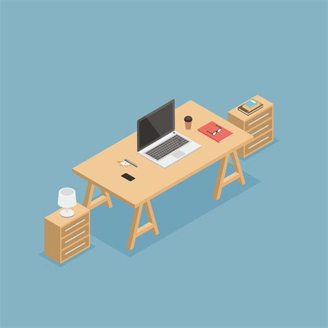 workspace isometric 217555 vector art at vecteezy