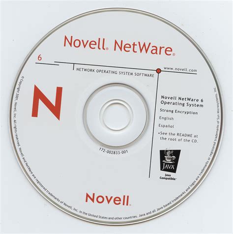 Novell NetWare Novell NetWare 6 Operating System Novell 172 002833 001 2001 Free Download