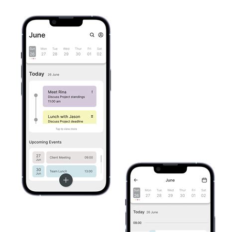 A Calendar App UI Design Behance A Calendar App UI Design Behance
