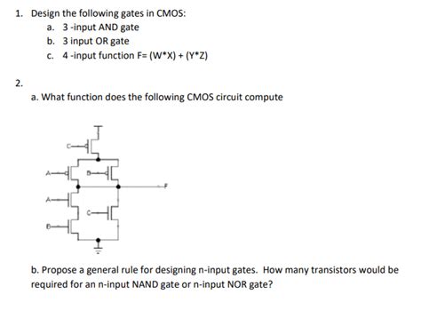 Design Cmos Transistor Circuit For 3 Input And Gate Wiring Diagram