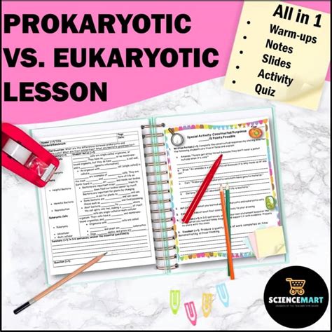 Prokaryotic And Eukaryotic Cells Notes Slides Activity Life Science