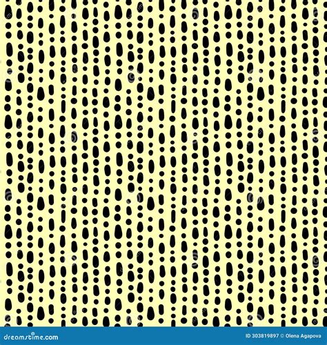 Small Dash Pattern Seamless Minimal Dash Pattern Small Elements On Yellow Background Stock