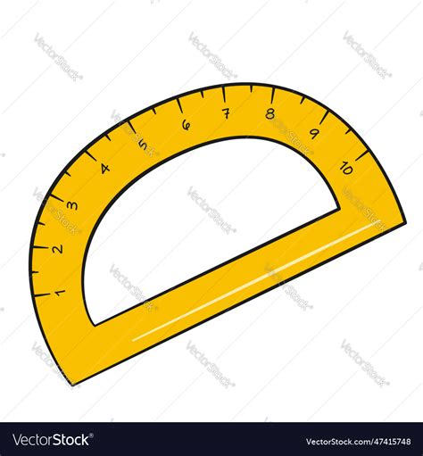 Yellow Protractor Royalty Free Vector Image Vectorstock Yellow Protractor Royalty Free Vector Image Vectorstock