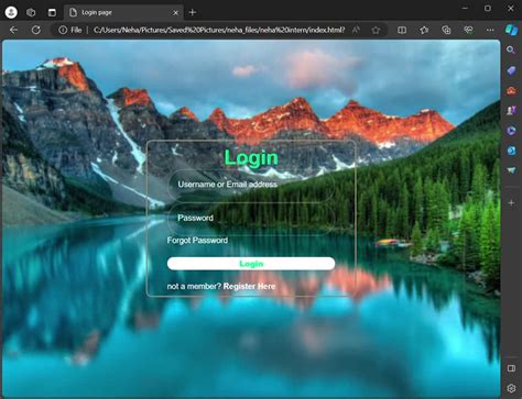 Neha Nema On Linkedin I Have Created A Login Page Using Html And Css