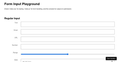 Sikaeducation Form Input Playground Codesandbox