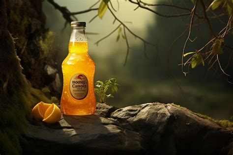 Mango Minty Marvel Juice Bottle Premium Ai Generated Image