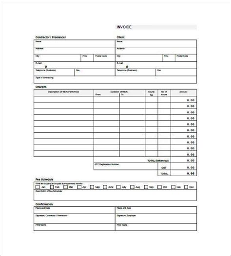 Printable Labour Invoice Format In Word Layouts For Labour Invoice Format In Word Cards
