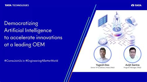 Tata Technologies บน Linkedin Democratizing Artificial Intelligence To Accelerate Innovations At A