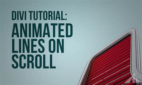 Divi Tutorial A Cool Animated Divider Almost Inevitable Tutorials