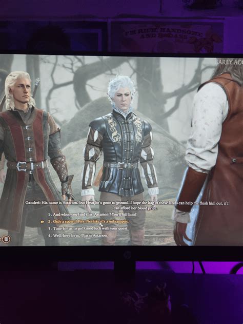 Gandrel Gives Different Dialog Options For Feeding Rbaldursgate3