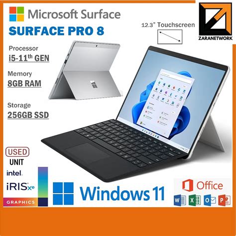 Microsoft Surface Pro 8 Core I5 11th Gen 8gb Ram 256gb Ssd 13touchsc
