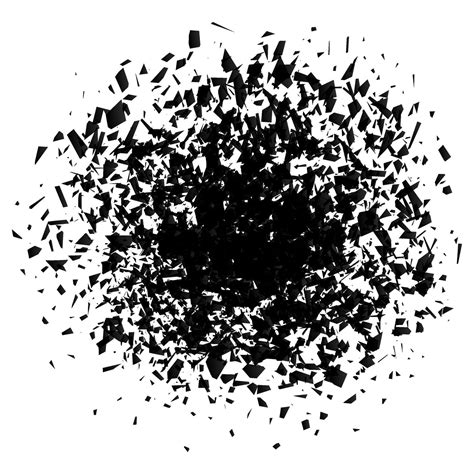 Shattered Glass Explosion Cloud Of Black Pieces 15259026 Vector Art At