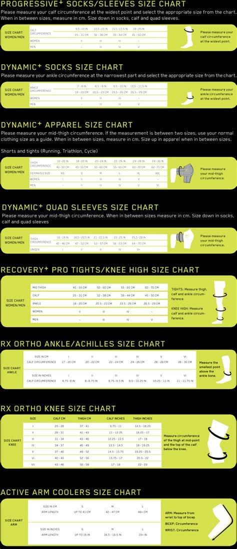 CEP Size Guide