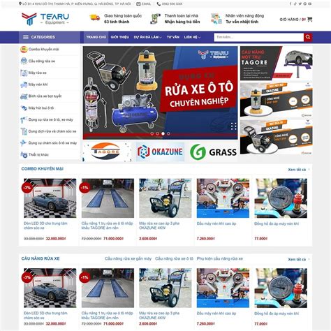 Source Code Mẫu Website Bán Thiết Bị Rửa Xe ô Tô Chuẩn đẹp 2025 Themevip Source Code Mẫu