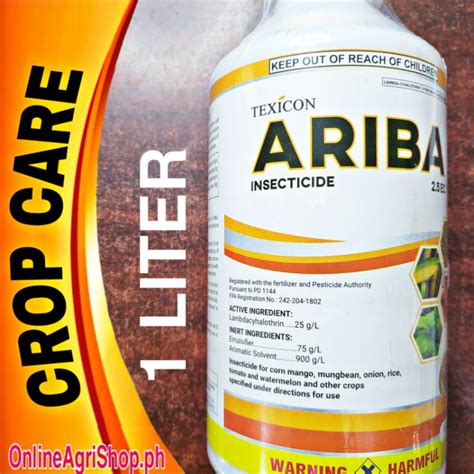 Ariba 25 Ec Lambda Cyhalothrin Insecticide 1 Liter Texicon Shopee