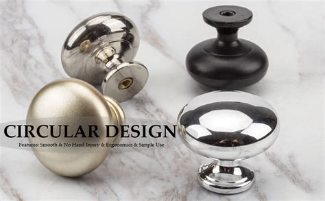 Hizefsoo 4pcs Solid Brass Drawer Knobs Polished Chrome Solid Brass