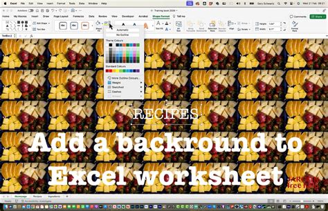 Add A Background To Your Excel Worksheet Gary Schwartzs Blog