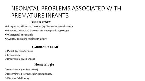 Complications Of Preterm Birth Pediatrics 2pptx
