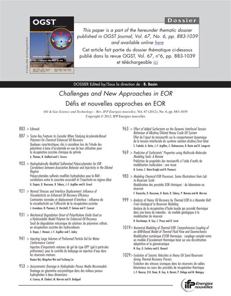 Pdf Modeling Chemical Eor Processes From Lab To Reservoir Scale