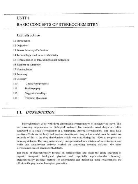 Stereochemistry Pdf Isomer Chirality Chemistry