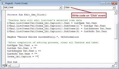 Edit Listview Subitem In Vb Code Holresavvy Edit Listview Subitem In Vb Code Holresavvy