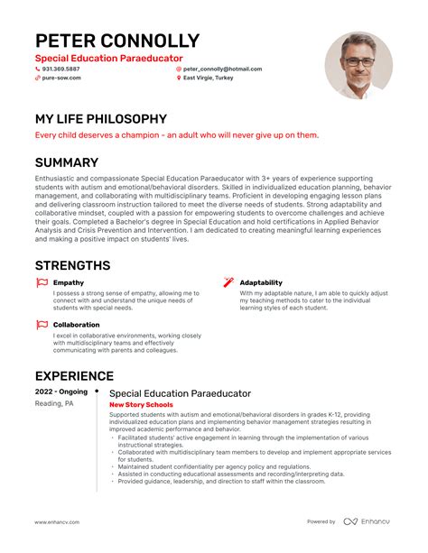 3 Successful Special Education Paraeducator Resume Examples And Writing Tips For 2024