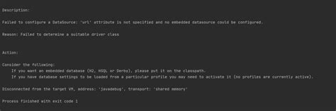 Failed To Configure A DataSource Attribute Is Not Specified And No Embedded Datasource
