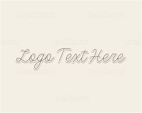 Cursive Script Signature Logo Brandcrowd Logo Maker Brandcrowd