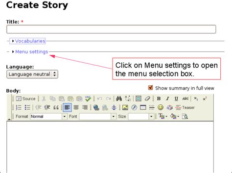 How Do I Create A Menu Entry With Drupal Made To Order Software