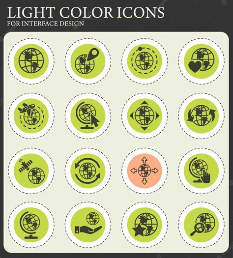 premium vector globes icon set