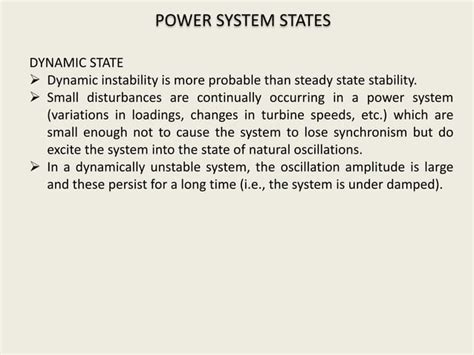 Unit Power System Stability PPTX