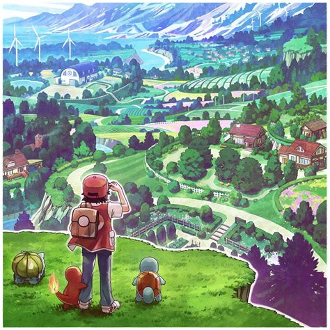 Pokemon Route Art Pokémon Landscape Pokemon Village