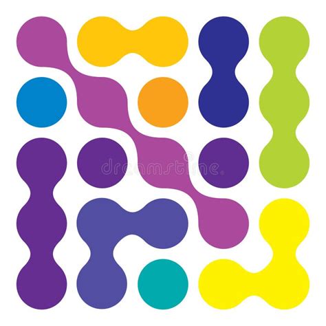 Metaball Connected Dots Circles Pattern Texture Element Stock Vector Illustration Of Curve