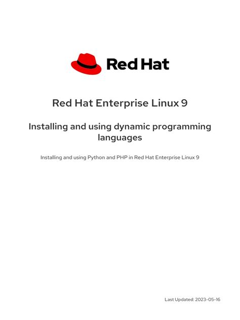 Rhel 92 Installing And Using Dynamic Programming Languages Pdf