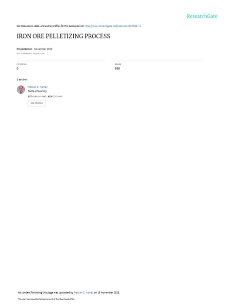 Pelletizing Process Pdf