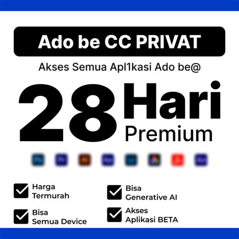 Jual Adob Be Creativ3 Cloud Privat Garansi Shopee Indonesia
