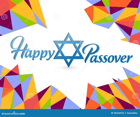 Happy Passover Sign Card Illustration Stock Illustration Illustration