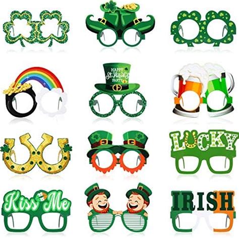 Sumind 24 Pieces St Patricks Day Accessories Eyeglasses