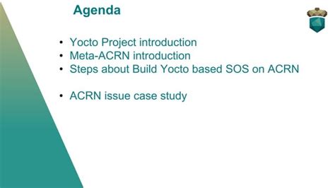 Project ACRN How To Build A Yocto Project Based SOS PDF Operating Systems Computer