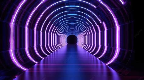 몰입형 4k Uhd 3d 그림에서 줄무늬 디자인의 네온 조명 기하학적 터널 네온 벽지 3d 아트 고화질 배경 배경 일러스트 및 사진 무료 다운로드 Pngtree