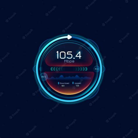 Premium Vector Internet Speed Meter Network Bandwidth Indicator